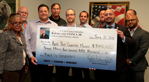Hunts Point Cooperative Meat Market Check Presentation – Bronx Times