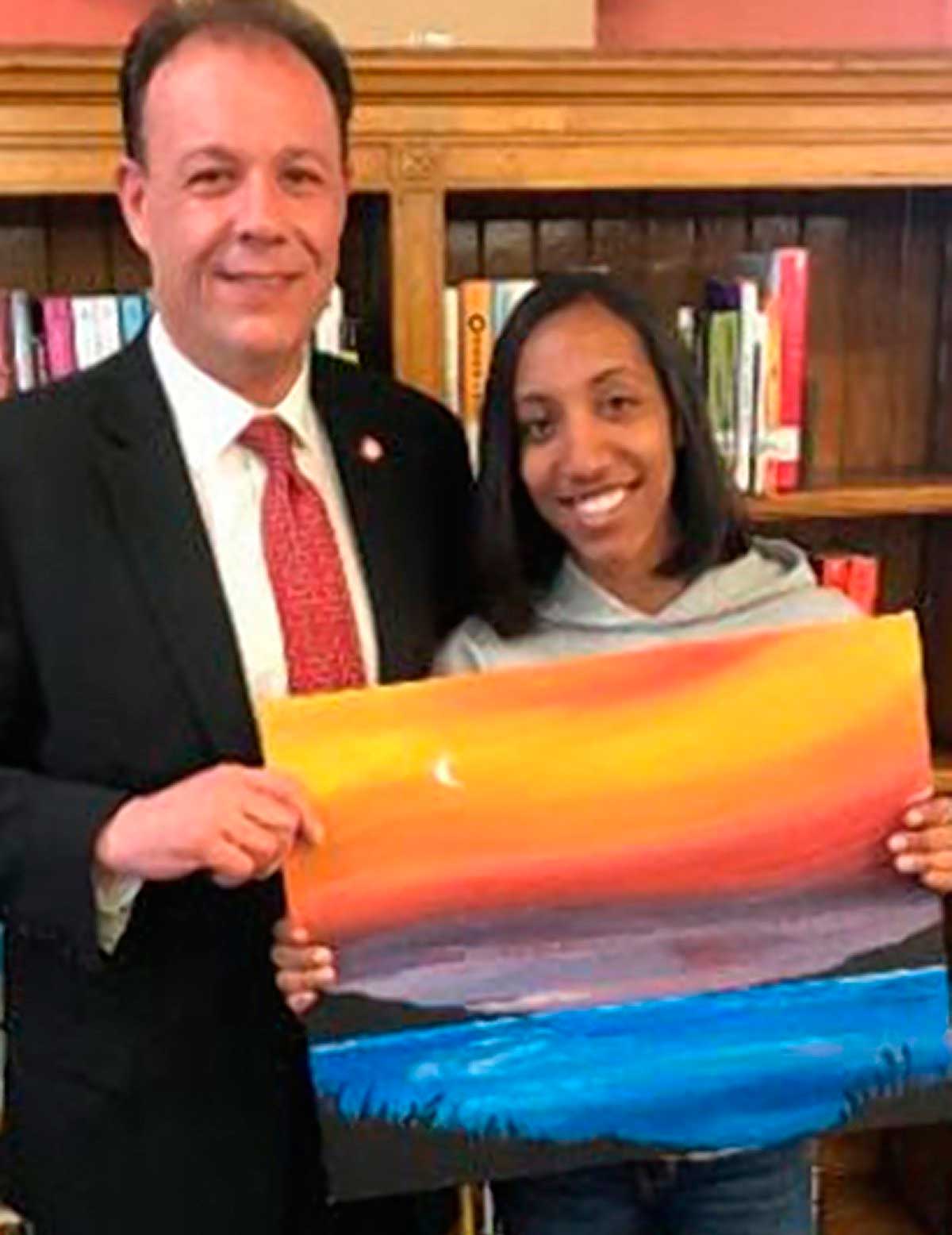 Gjonaj Attends CIMS Art Show – Bronx Times