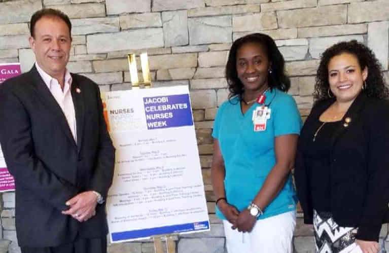 Gjonaj Attends Jacobi’s Nurse Week – Bronx Times