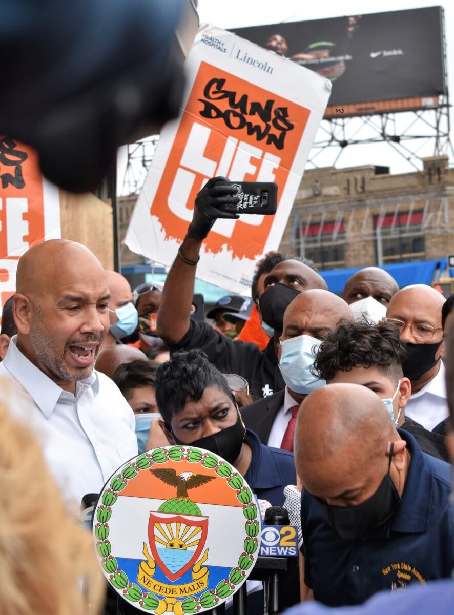 PHOTOS: Local leaders push for ‘peaceful protests’ on Fordham Road ...