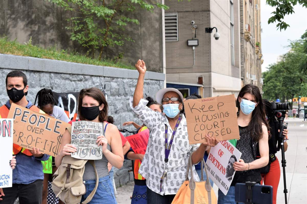 ‘housing Is A Right Tenants Hold Protest Calling For Eviction Courts