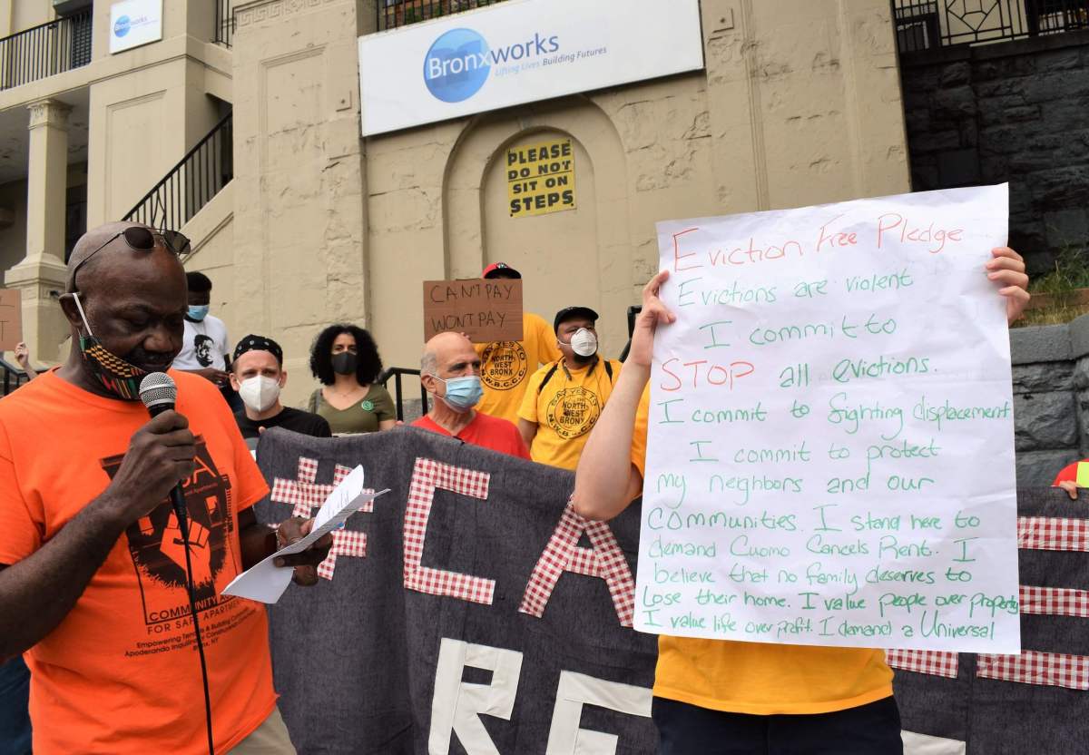 ‘housing Is A Right Tenants Hold Protest Calling For Eviction Courts