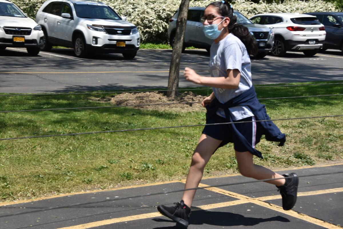 Visually impaired athletes compete during track & field event at the ...