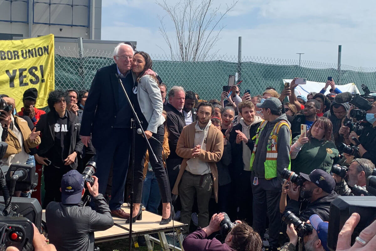 Bernie Sanders and AOC Rally With Amazon Workers Ahead of Second ...
