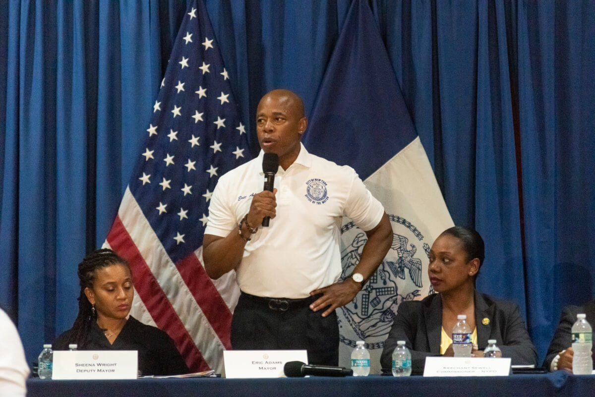Mayor Adams touts NYPD intervention on gun violence at Bronx town hall ... Mayor Adams touts NYPD intervention on gun violence at Bronx town hall ...