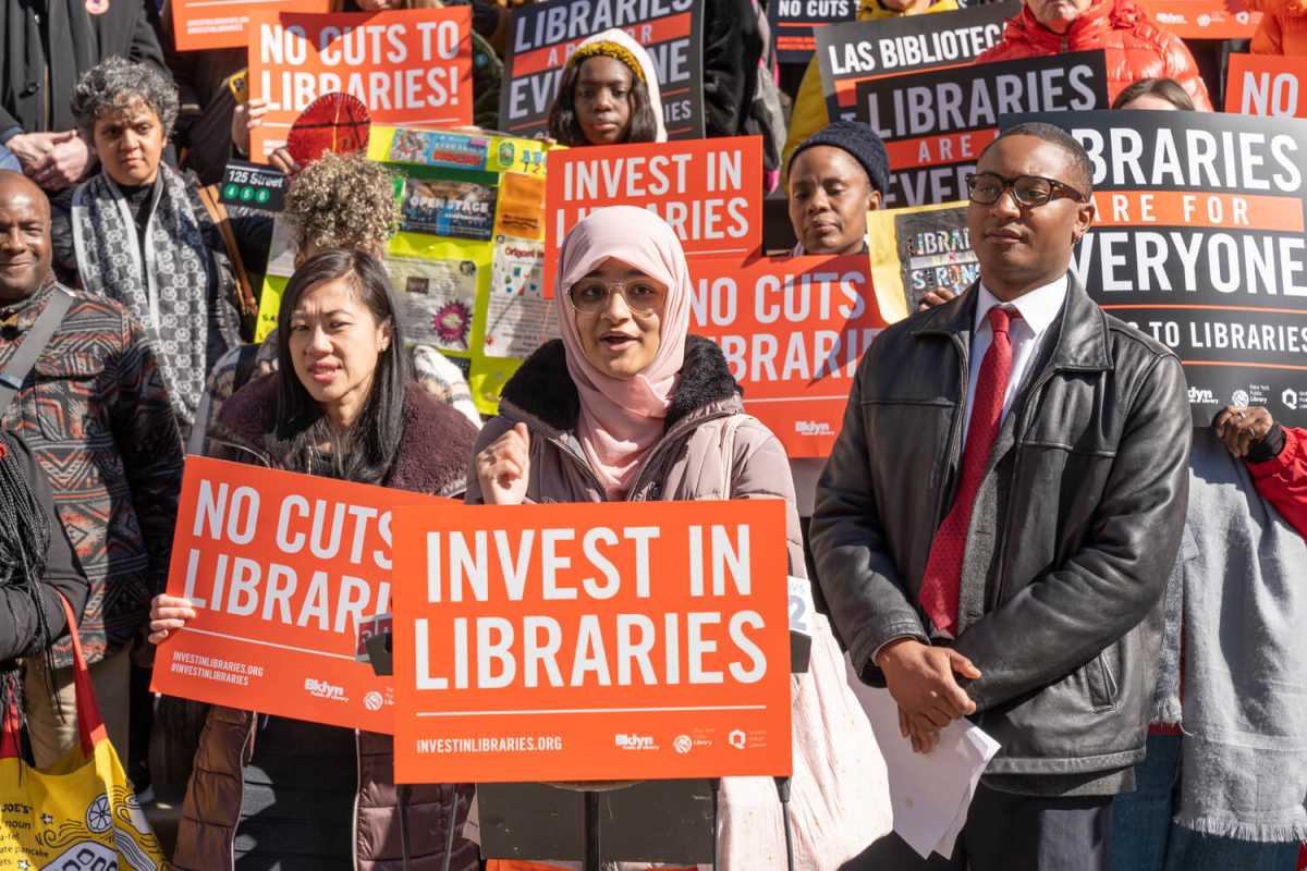 NYC’s three public libraries protest planned $36.2M in city budget cuts ...