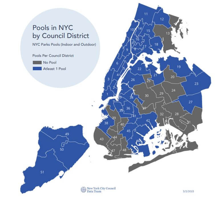 Two Bronx council districts lack public pools, though incorrect city ...