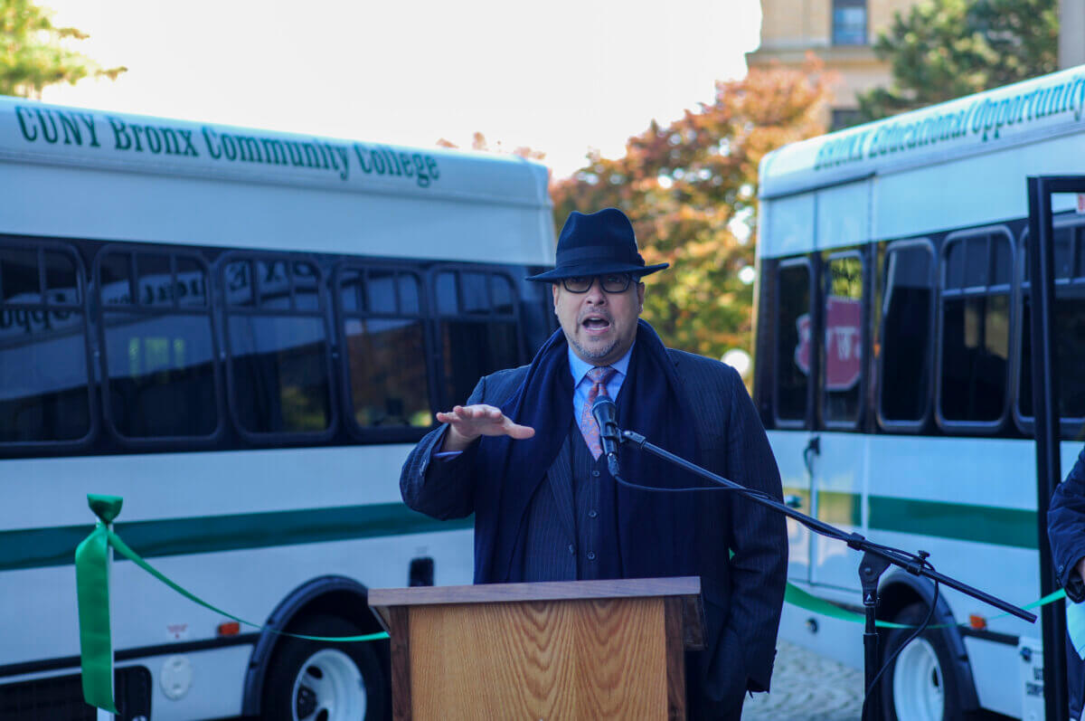 Gustavo Rivera revisits old district to help BCC launch new shuttle bus ...