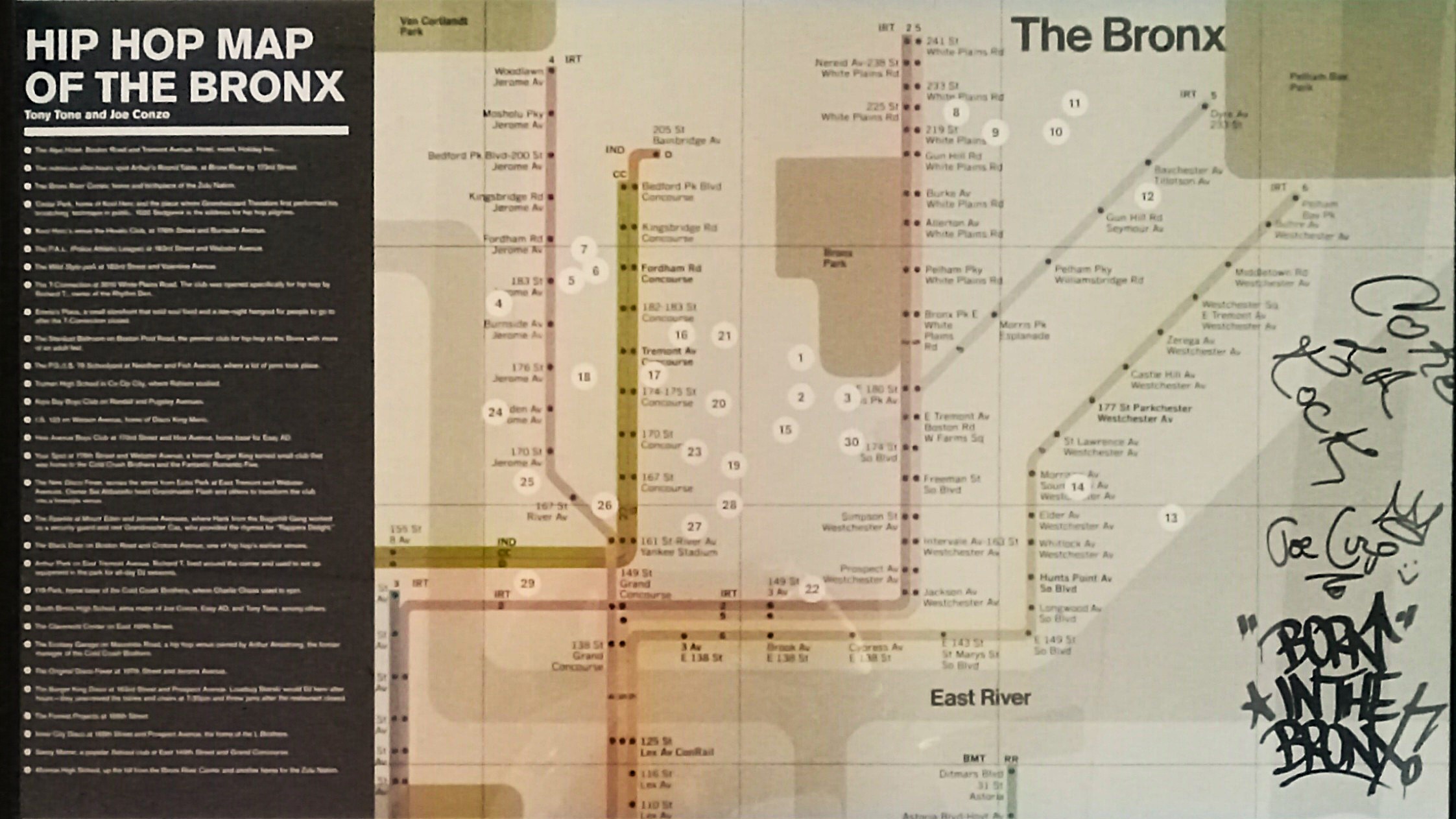 Rare Bronx map highlighting early hip-hop history for sale at collector ...