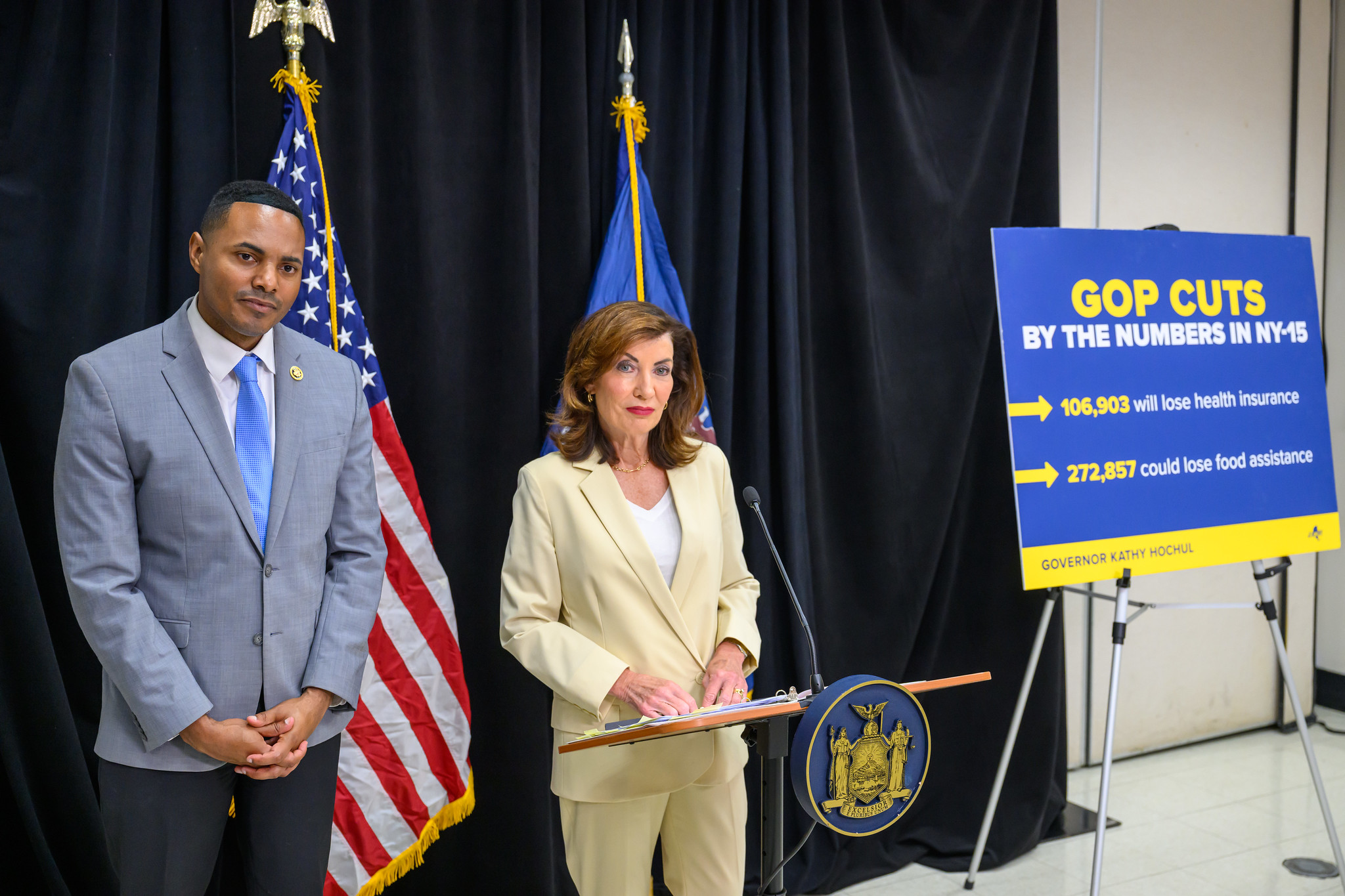 Hochul and Torres rally at Lincoln Hospital against ‘cruel’ Trump ...