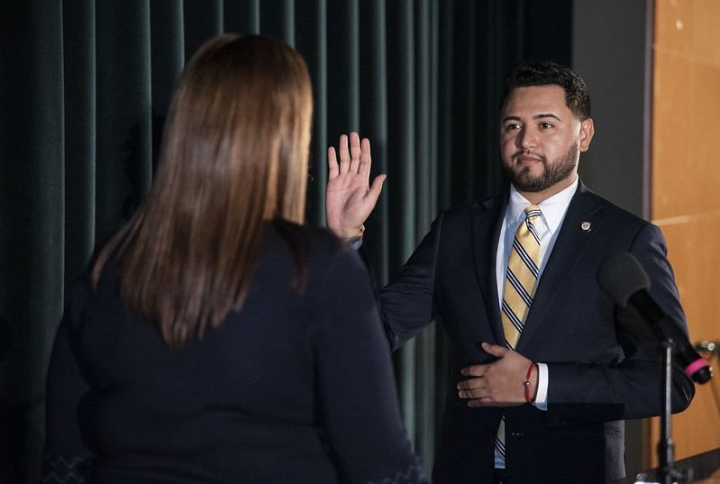 “Clean the Damn Streets” candidate Justin Sanchez sworn in as Council ...